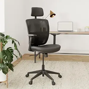 Amazon Brand Solimo Trance High Back Mesh Contemporary Office Chair Black Rs. 3999 Amazon