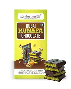 Dryfruit Mart Dubai Kunafa Chocolate Bar, Filled With Crunchy Pistachio ...